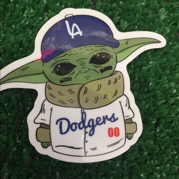 Dodgers | Wall Decor | Baby Yoda Dodgers Stickers | Poshmark